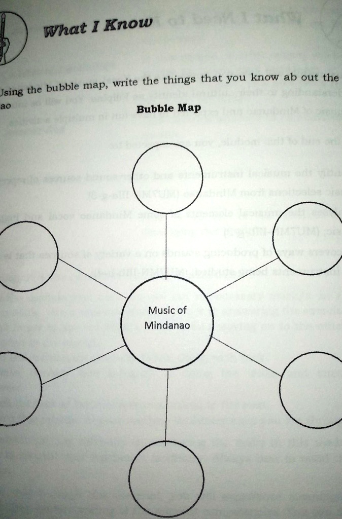 using the bubble map write the things that you know about the music of ...