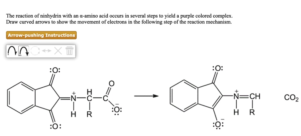 SOLVED: The reaction of ninhydrin with an a-amino acid occurs in ...