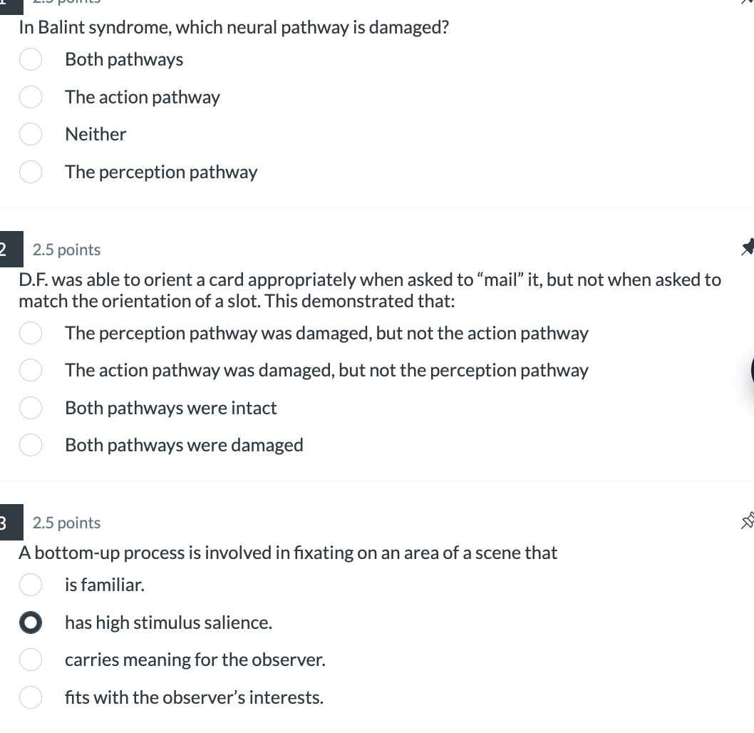 SOLVED: In Balint syndrome, which neural pathway is damaged? Both ...