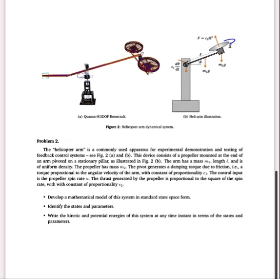 a quanser 3dof rotorcraft figure 2 helicopter arm dynamical system b ...