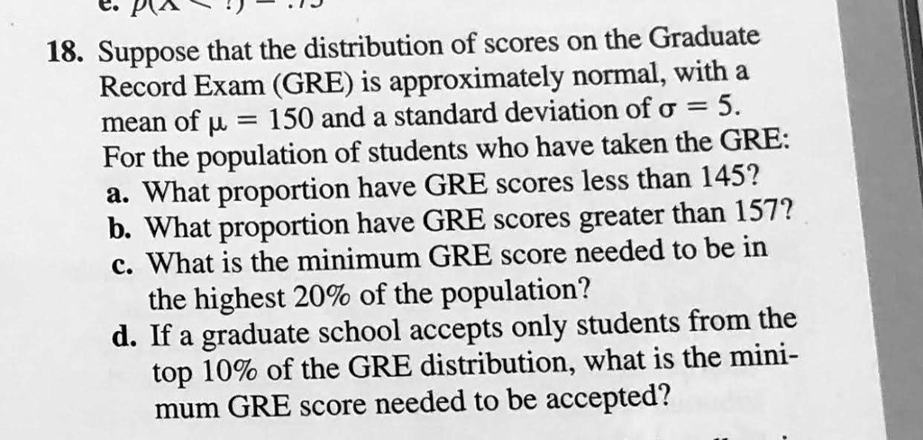 ic pa 18 suppose that the distribution of scores on the graduate record ...