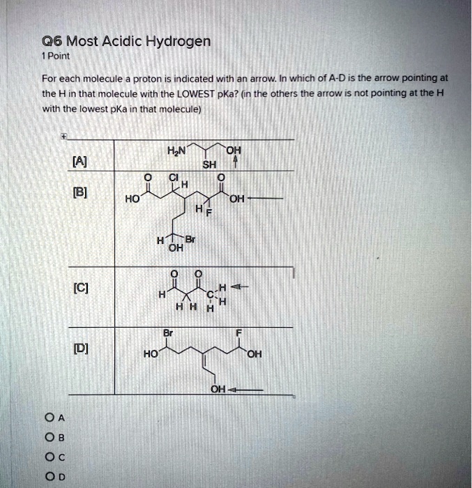 06 most acidic hydrogen point for each molecule proton is indicated ...