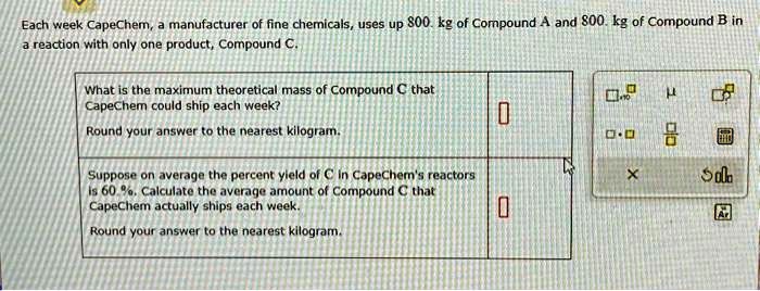 SOLVED: Texts: help Each week CapeChem, a manufacturer of fine ...