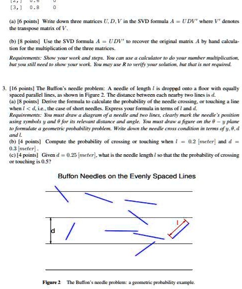 SOLVED:points] Wntc down thrcr Maicri UD. the trinsposc matx of V_ thc ...