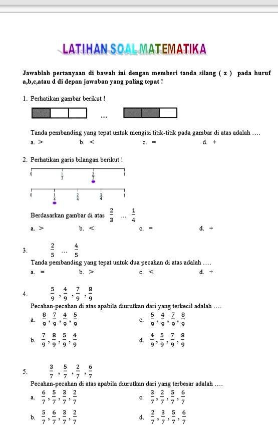 SOLVED: Latihan Soal MTK!Peraturan:Jangan ngasal,Pilih jwbn yg ... SOLVED: Latihan Soal MTK!Peraturan:Jangan ngasal,Pilih jwbn yg ...