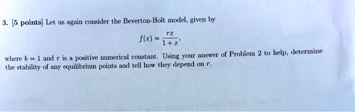 points let us again consider the beverton holt model given by fl 1r ...
