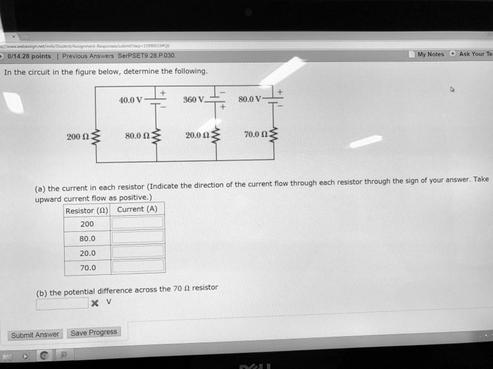 SOLVED: Text: 0414.28 points Previous Answers Set 9 Problem 28 P.030 ...