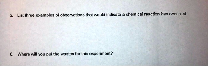SOLVED: List three examples of observations that would indicate ...