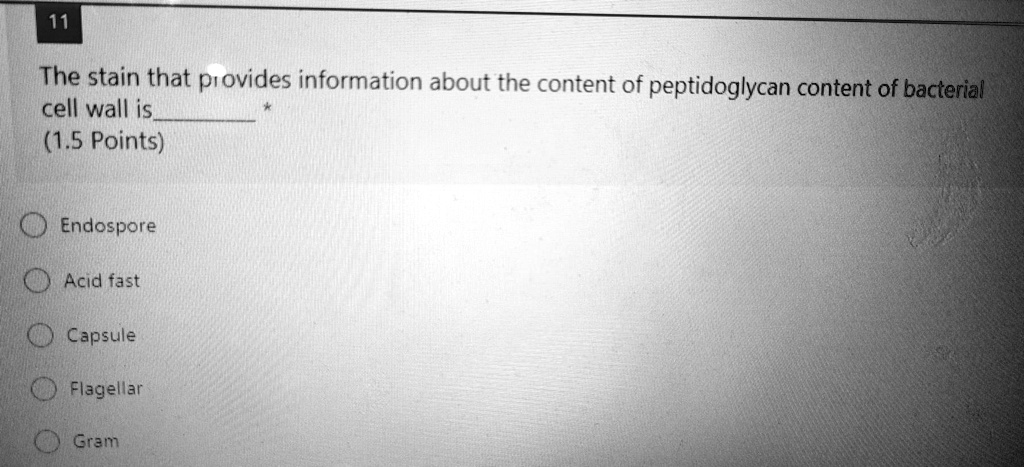 SOLVED: The stain that provides information about the content of ...