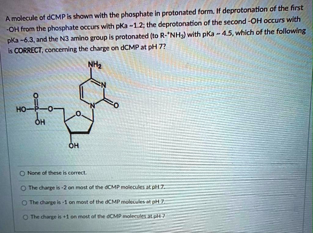 SOLVED: in protonated form: If deprotonation of the first Amolecule of ...