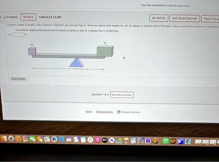 SOLVED: Texts: 1. [-/1 Points] DETAILS X = Submit Answer 496 LARCALC9 7 ...