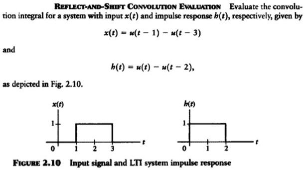 SOLVED: REFLECT-AND-SHIFT CONVOLUTION EVALUATION Evaluate the ...