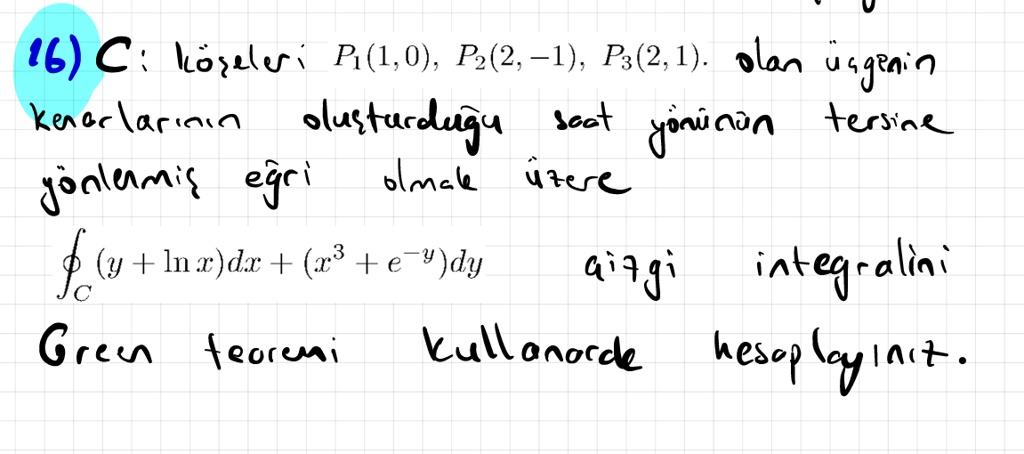 16 c koseleri p110 p22 1 p321 olan ucgenin kenarlarnn olusturdugu saat yonunun tersine yonlenmis ...