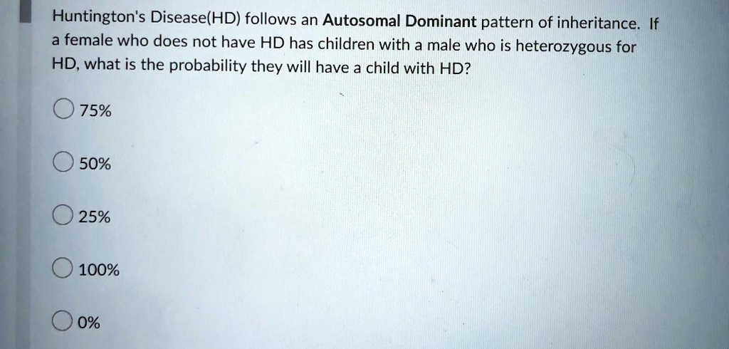 huntingtons diseasehd follows an autosomal dominant pattern of ...