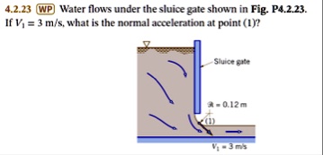 4223 wp water flows under the sluice gate shown in fig p4223 if v1 3 ms ...