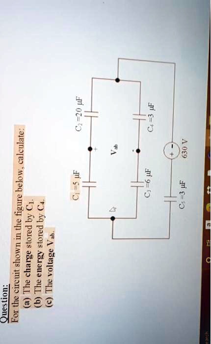SOLVED: n = 630V, ig = C = 5F. For the circuit shown in the figure below, calculate the voltage ...
