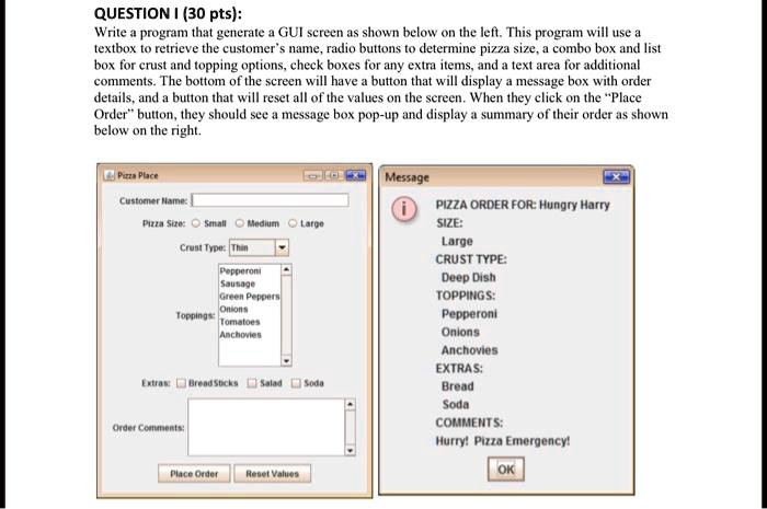 Solved Write A Program That Generates A Gui Screen As Shown Below On The Left This Program