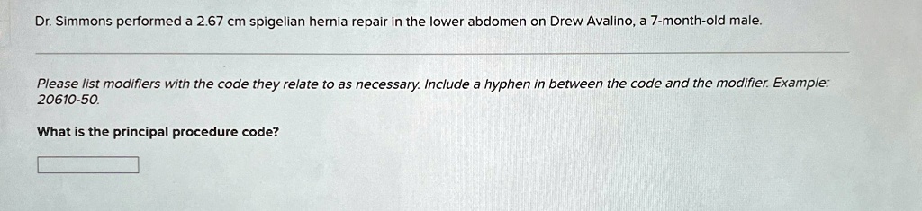 dr simmons performed a 267 cm spigelian hernia repair in the lower ...