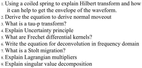 SOLVED: Using a coiled spring to explain the Hilbert transform and how ...