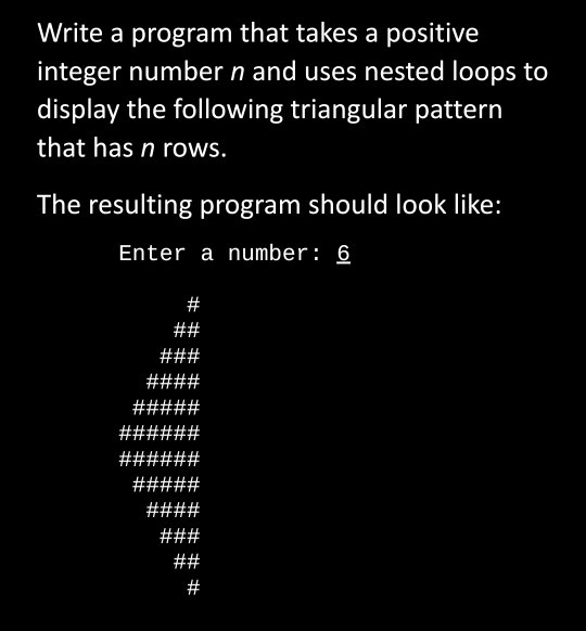 Solved Java Program Write A Program That Takes A Positive Integer Number N And Uses Nested