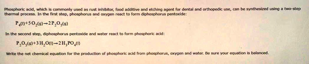 Phosphoric acid which is commonly used as rust inhibitor...