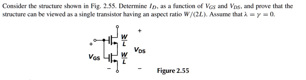 Consider the structure shown in Fig. 2.55. Determine ID, as a function ...