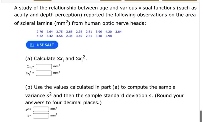 a study of the relationship between age and various visual functions ...
