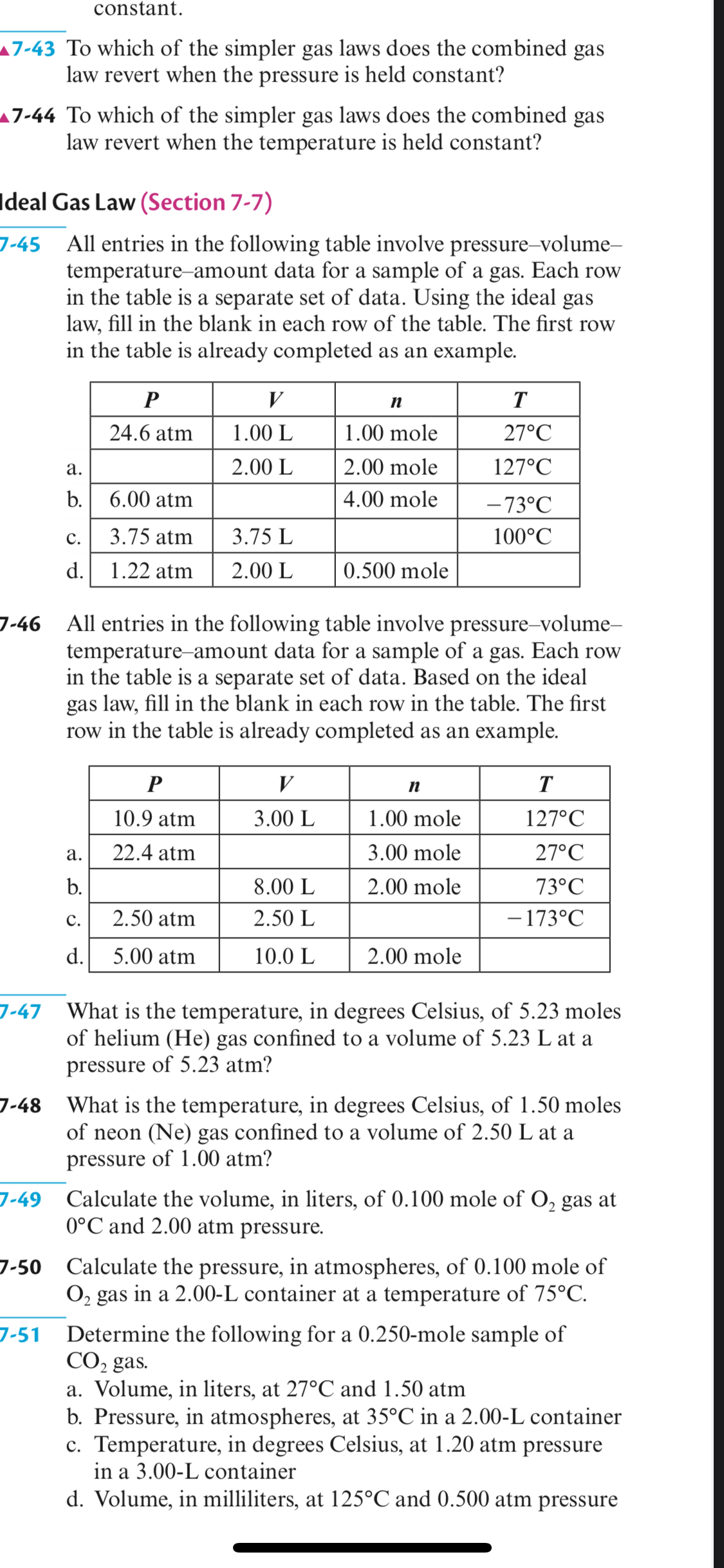 SOLVED: constant. 7-43 To which of the simpler gas laws does the combined gas law revert when ...