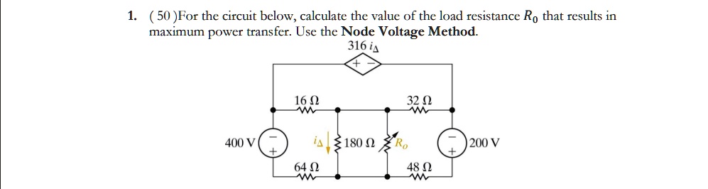 Solved Open Circuit Case â€ Draw A Diagram Identify Variables Calculate Vt Short Circuit