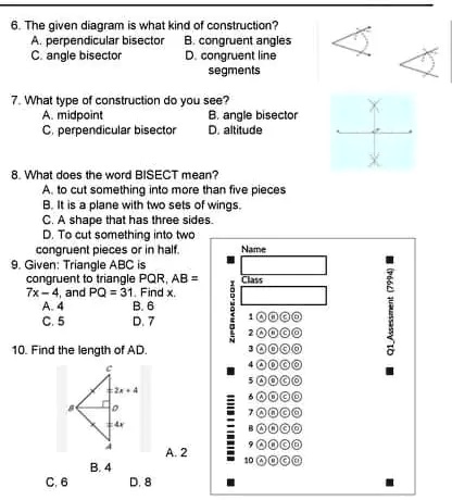 SOLVED: The given diagram: What kind of construction? Perpendicular ...