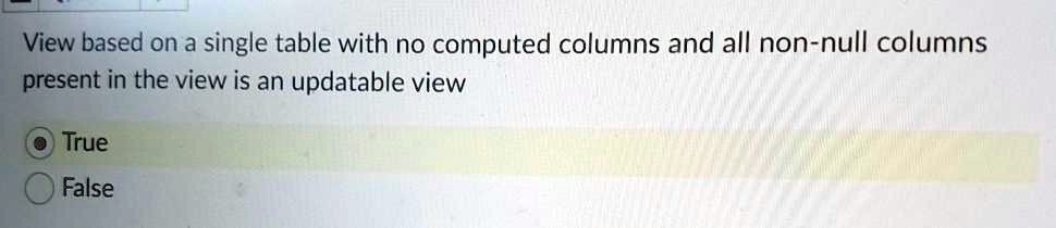 Solved View Based On A Single Table With No Computed Columns And All Non Null Columns Present 1381