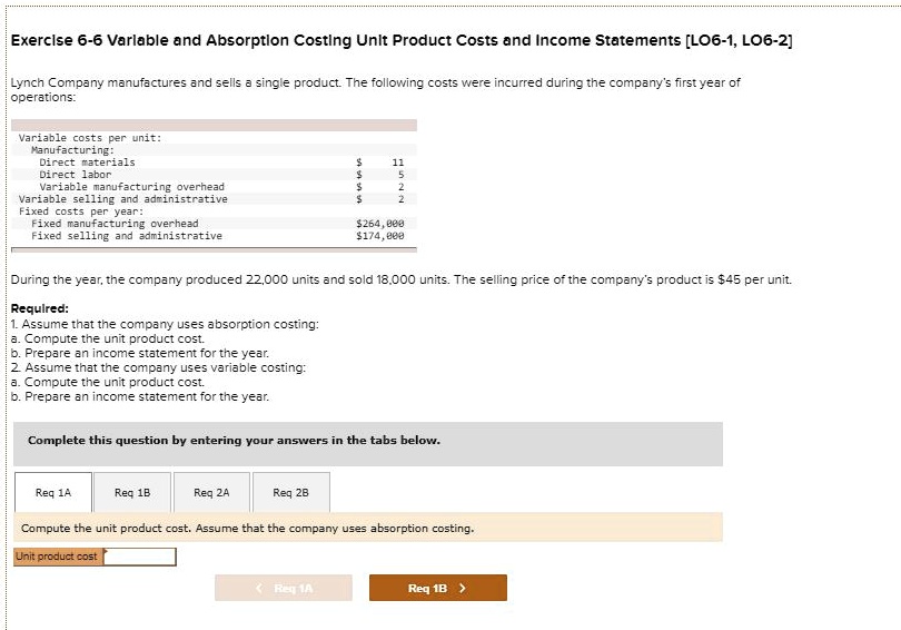 SOLVED: please do all 4 parts Exerclse 6-6 Varlable and Absorptlon ...