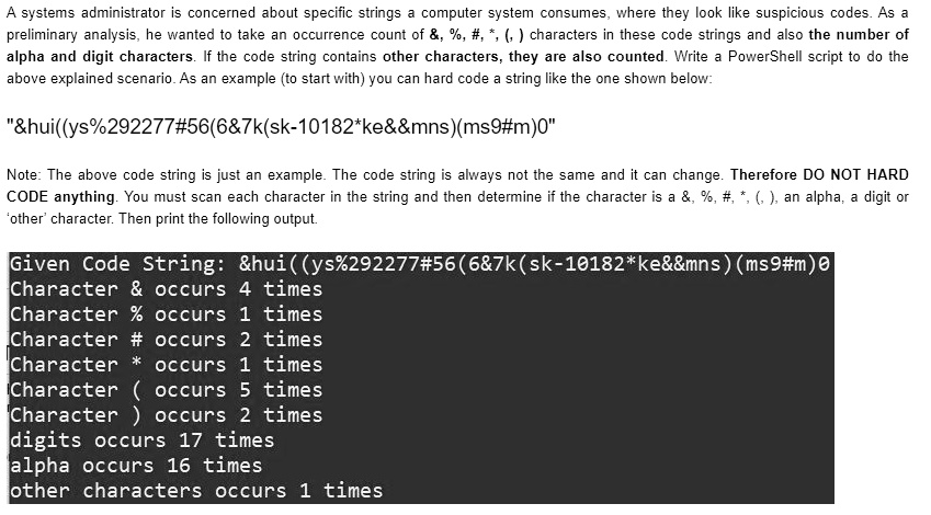 SOLVED: A systems administrator is concerned about specific strings a ...
