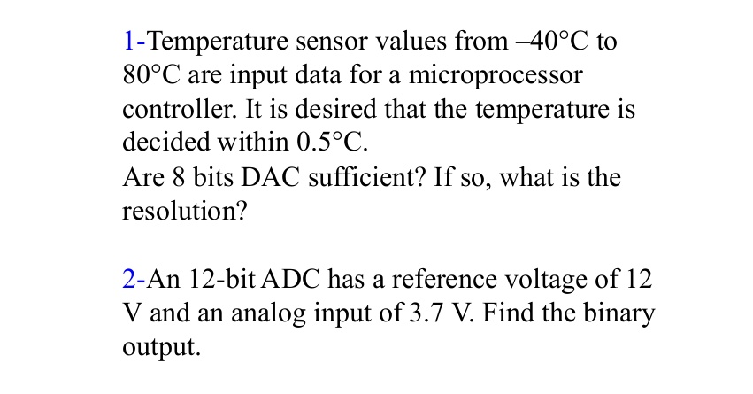 1 temperature sensor values from 40c to 80c are input data for a ...