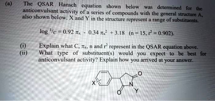 SOLVED: The QSAR Hansch equation shown below was determined for the ...