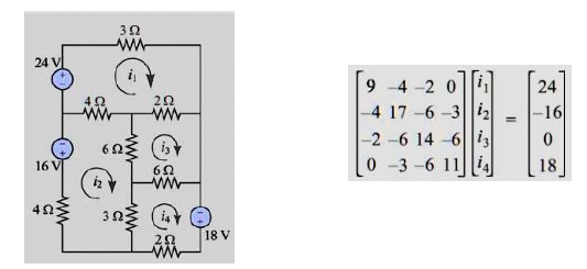 SOLVED: Determine the currents i1, i2, i3, and i4 in the circuit shown in the figure below ...