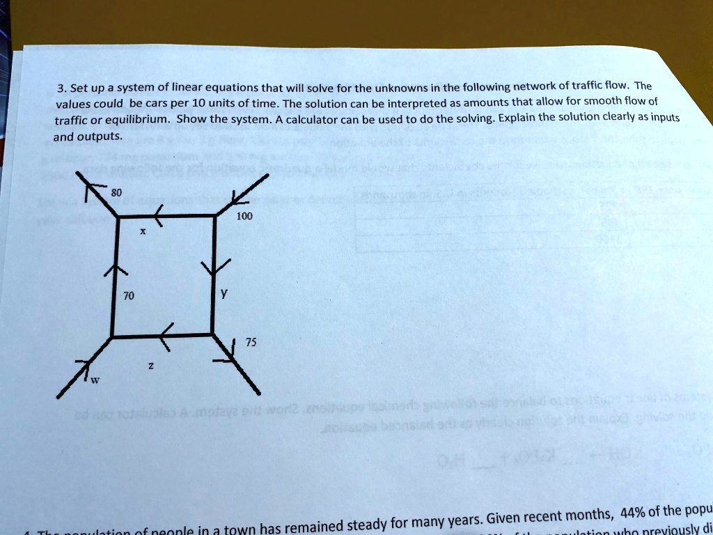 SOLVED: 3. Set up a system of linear equations that will solve for the ...