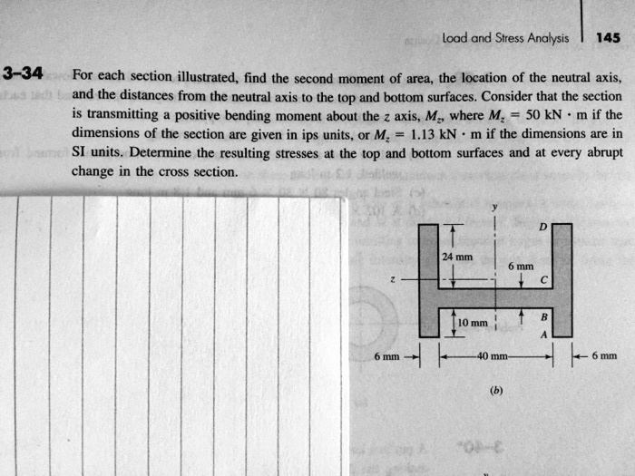 [GET ANSWER] 3-34 Load and Stress Analysis 145 For each section ...
