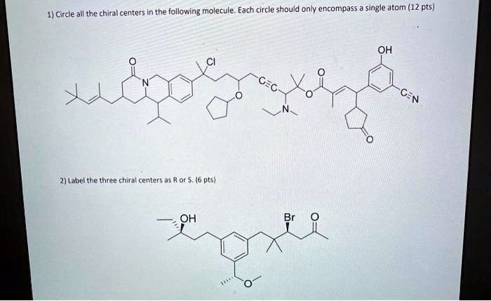 SOLVED: the fallowing molecule: Each circle should only encompass ...