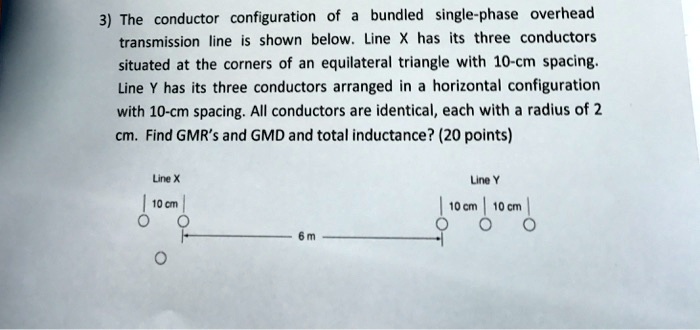 SOLVED: The conductor configuration of a bundled single-phase overhead ...