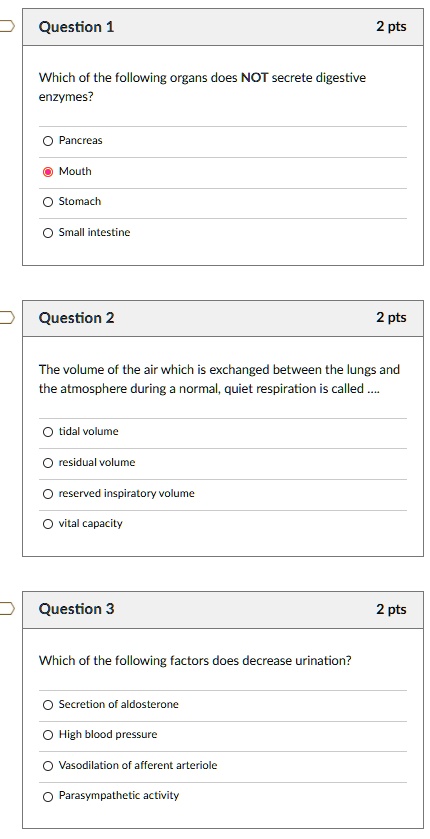 SOLVED: Which of the following organs does NOT secrete digestive ... SOLVED: Which of the following organs does NOT secrete digestive ...