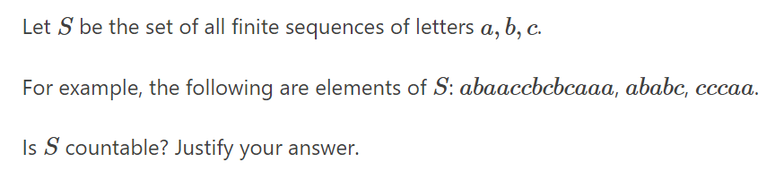 [GET ANSWER] Let S be the set of all finite sequences of letters a, b ...