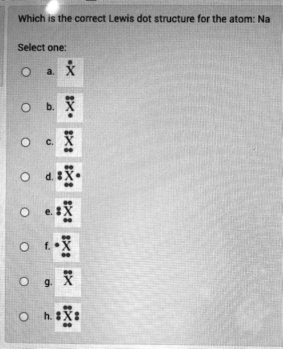 Which Is The Correct Lewis Dot Structure For The Atom… Solvedlib