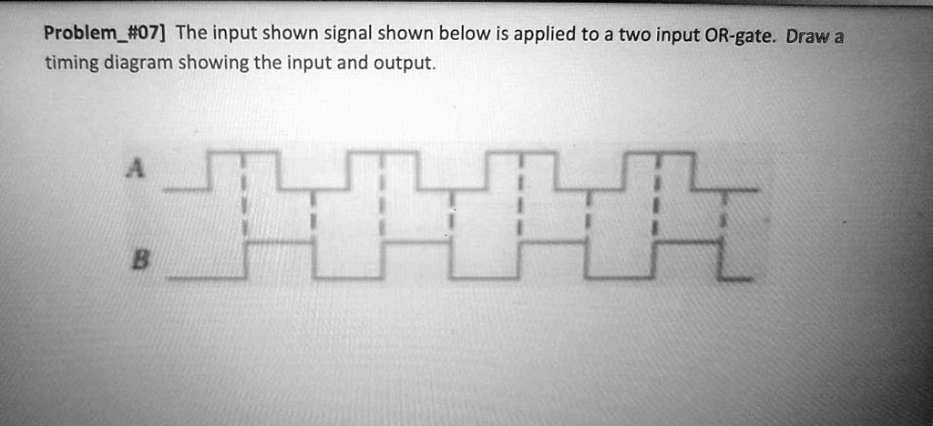Solved Problem 07 The Input Signal Shown Below Is Applied To A Two Input Or Gate Draw A 
