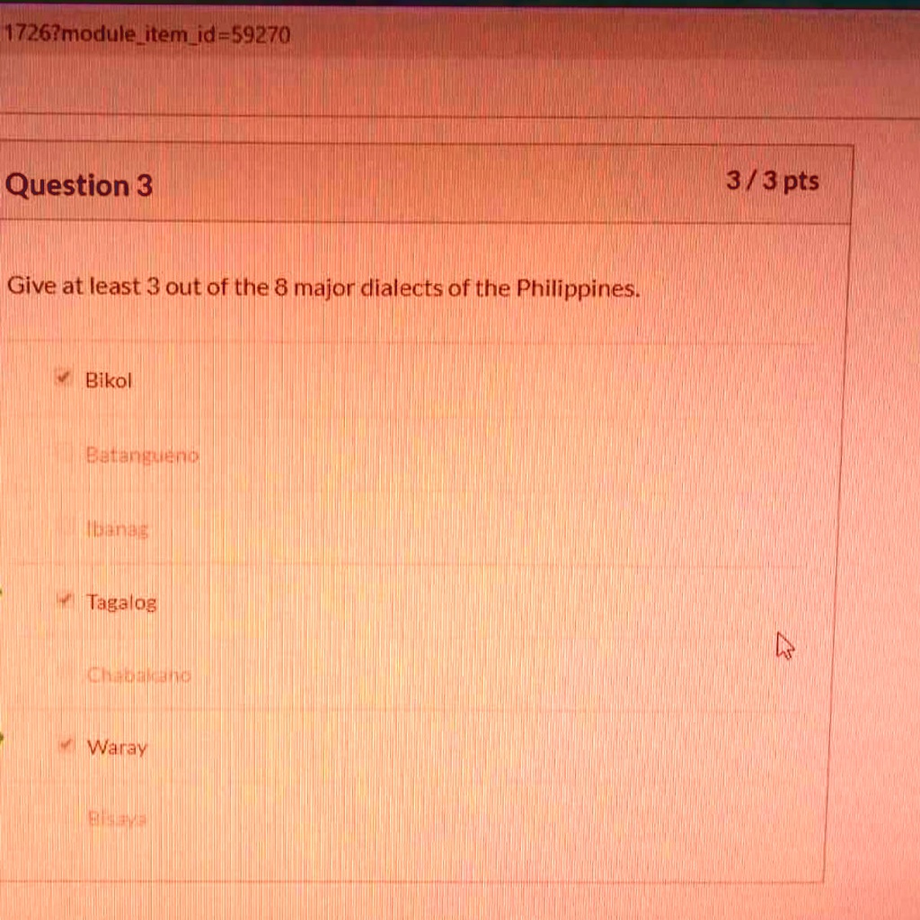 The answer is correct or wrong? 7263 moduleitemid 59270 Question 3 3 / ...