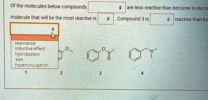 of the molecules below compounds molecule that will be the most ...