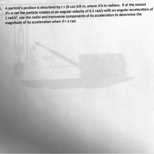 1. A particle's position is described by r = (6 cos 3θ) m, where θ is ...