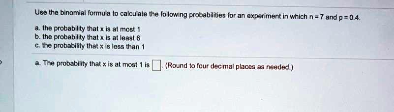 SOLVED:Use the binomial formula to calculate the following ...