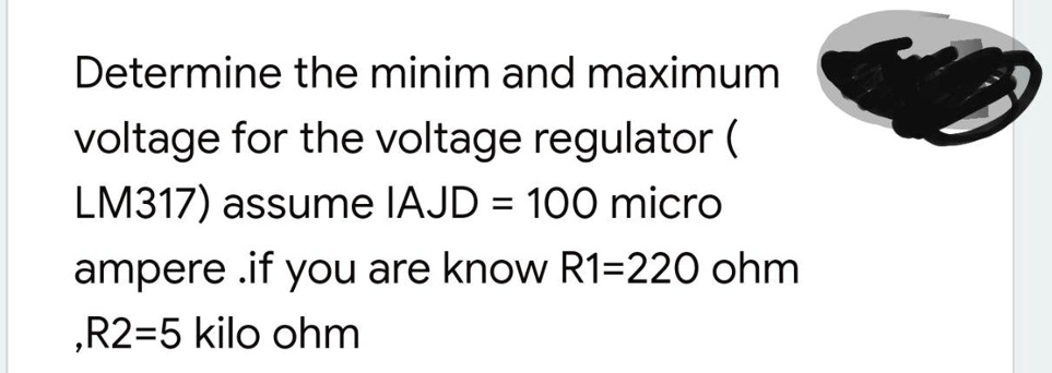 SOLVED: Determine the minim and maximum voltage for the voltage ...