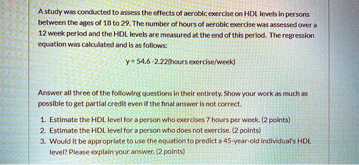 astudy was conducted to assess the effects of aerobic exercise on hdl ...